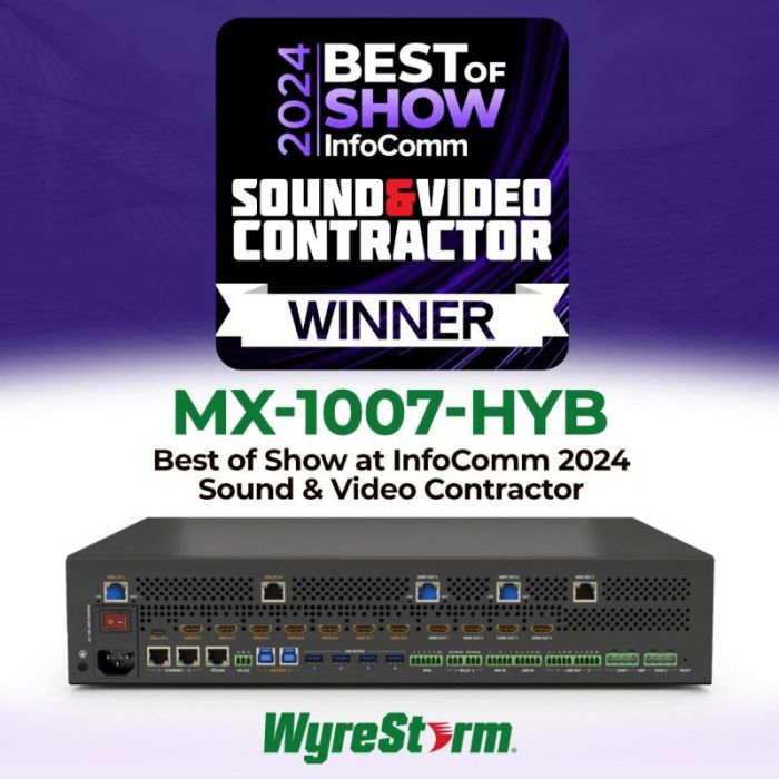 喜获大奖！WyreStorm威施德全场景视听方案火爆美国InfoComm 2024展会_新浪科技_新浪网