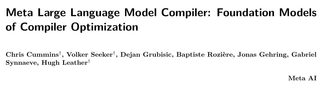 开发者狂喜！Meta最新发布的LLM Compiler，实现77%自动调优效率_新浪科技_新浪网
