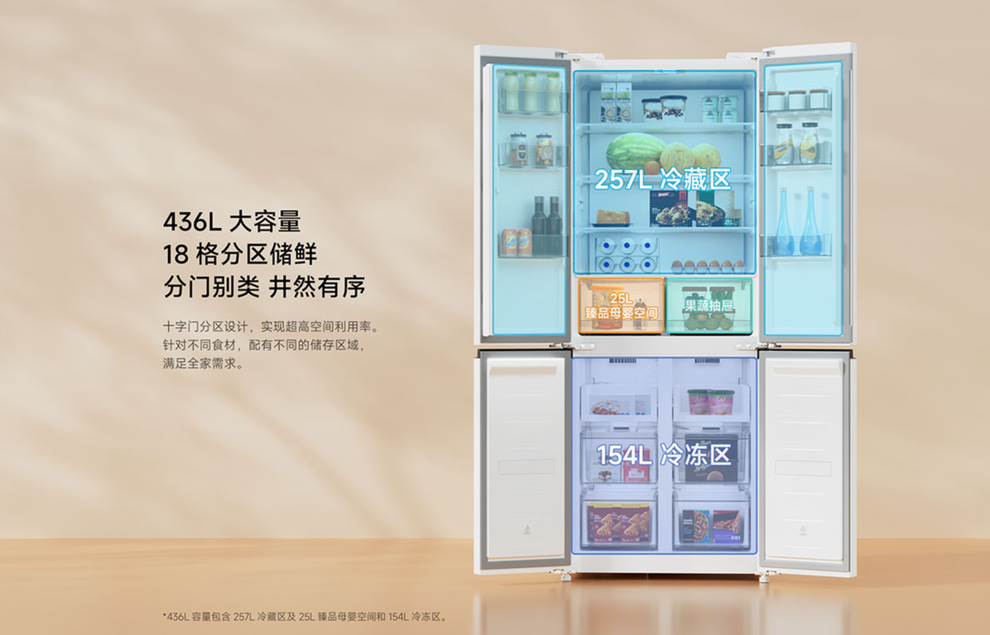 小米米家分储鲜十字 436L 冰箱开售：60cm 超薄平嵌，首发 2499 元|小米|冰箱|IT之家_新浪科技_新浪网