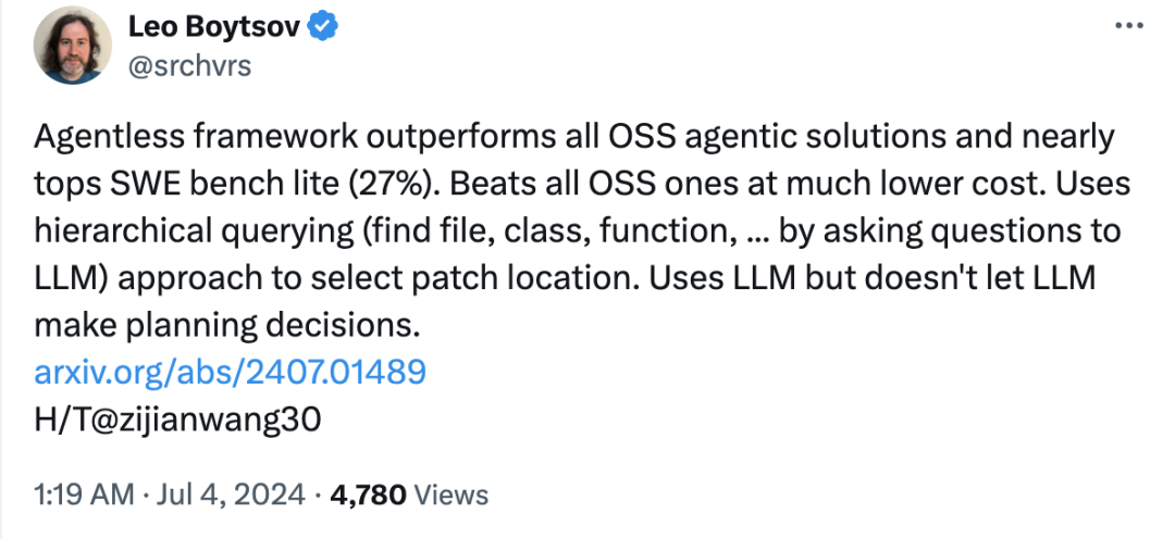 登顶开源AI软件工程师榜首，UIUC无Agent方案轻松解决SWE-bench真实编程问题_新浪科技_新浪网