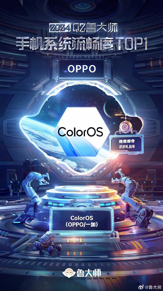 鲁大师发布2024年Q2手机系统流畅度排行：ColorOS荣登榜首！|鲁大师|ColorOS|内存_新浪科技_新浪网
