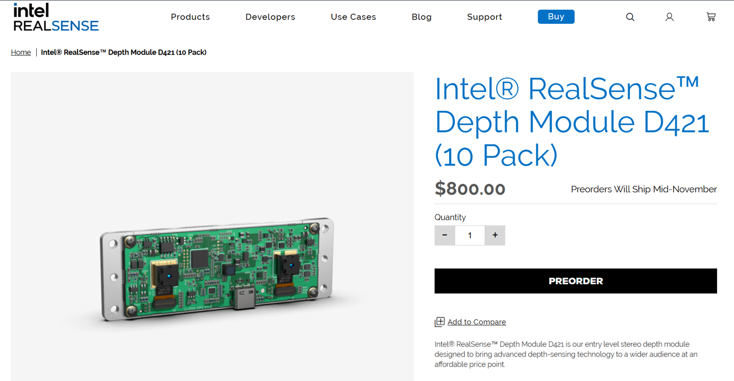 英特尔实感深度相机模组 D421 发布，首次集成 D4 视觉处理器与光学模组|英特尔|IT之家|光学模组_新浪科技_新浪网