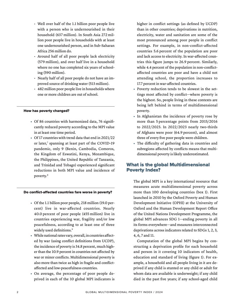 OPHI&UNDP：2024年全球多维贫困指数报告|联合国开发计划署_新浪科技_新浪网