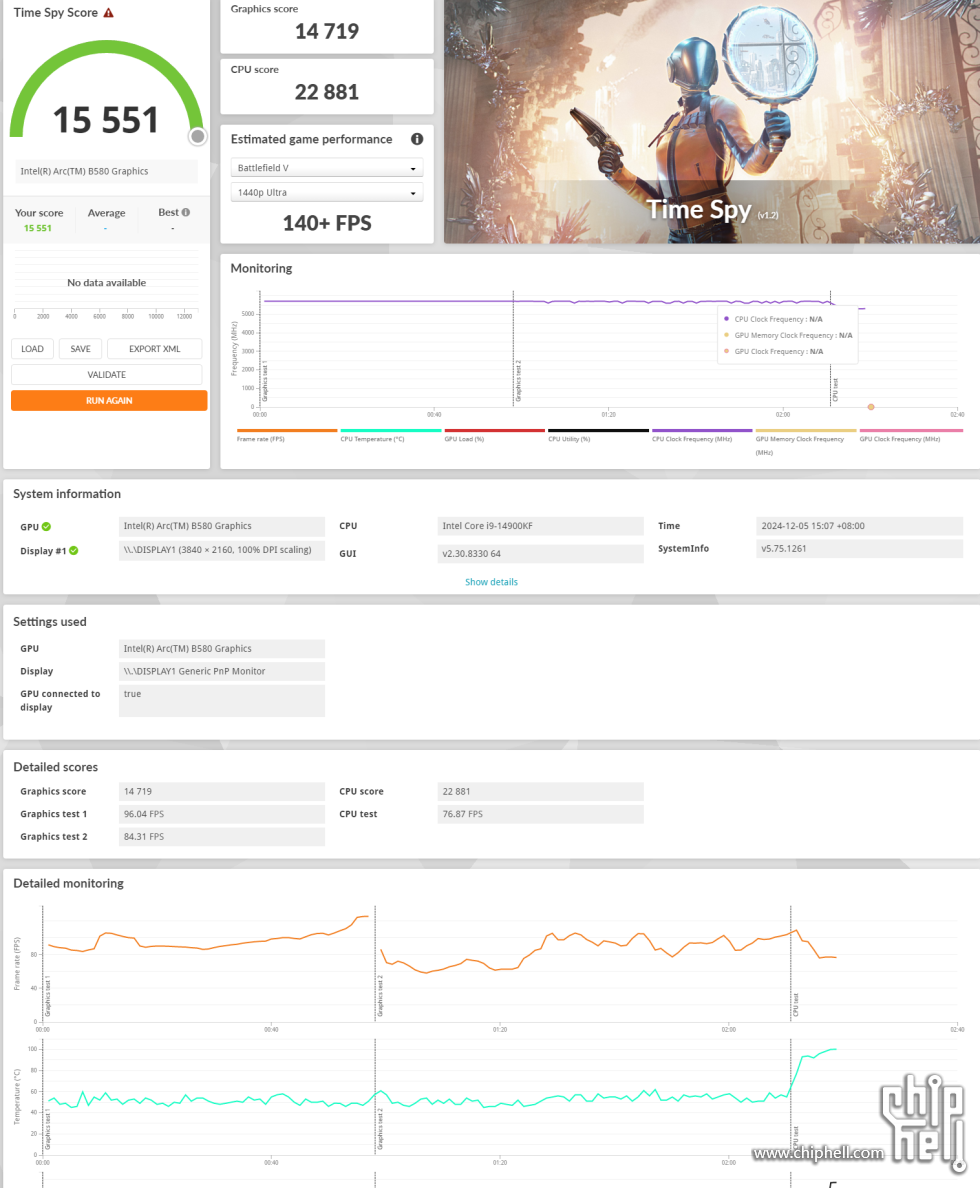 英特尔锐炫 B580 显卡 3DMark Time Spy 跑分比肩 RTX 3080 及 RX 7700 XT_新浪科技_新浪网