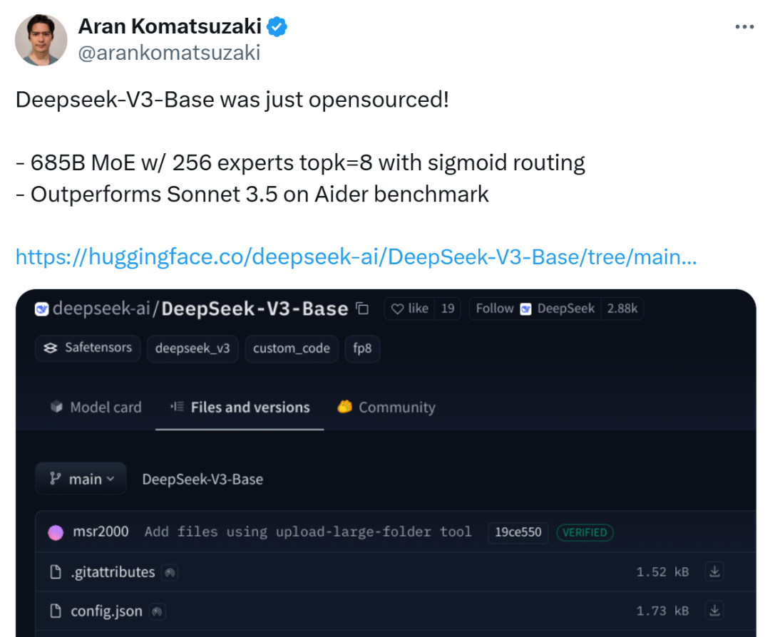 超越Claude 3.5紧追o1！DeepSeek-V3-Base开源，编程能力暴增近31％|编程语言_新浪科技_新浪网