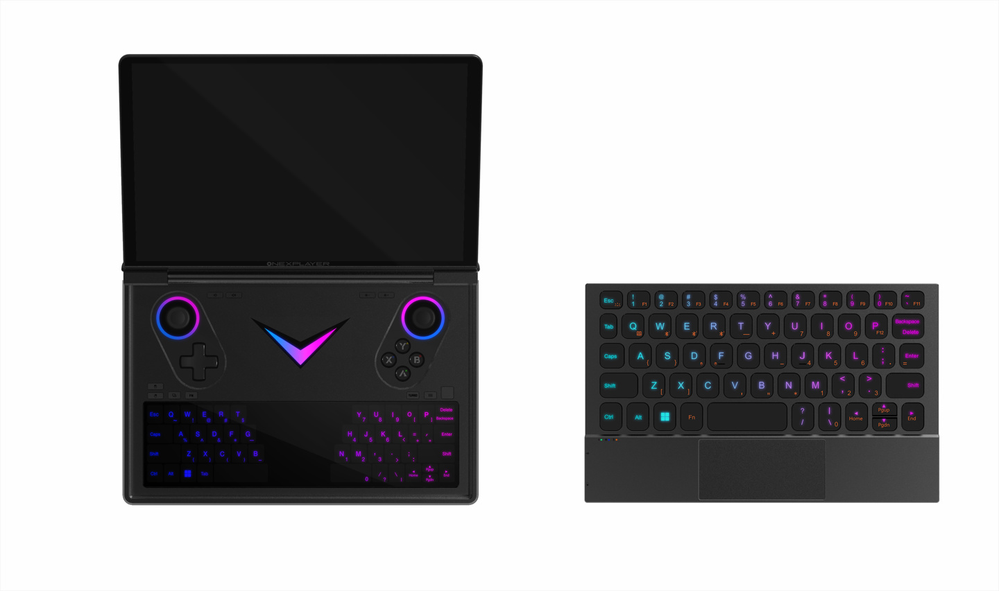 OnexPlayer G1 壹号 mini 游戏本实拍图公布：AMD 锐龙 AI 9 HX 370 处理器、磁吸键盘_新浪科技_新浪网