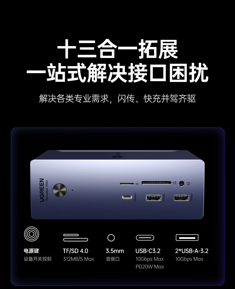 绿联首款雷电 5 扩展坞开售：JHL 9480 主控、十三合一，1699 元|绿联|扩展坞|IT之家_新浪科技_新浪网