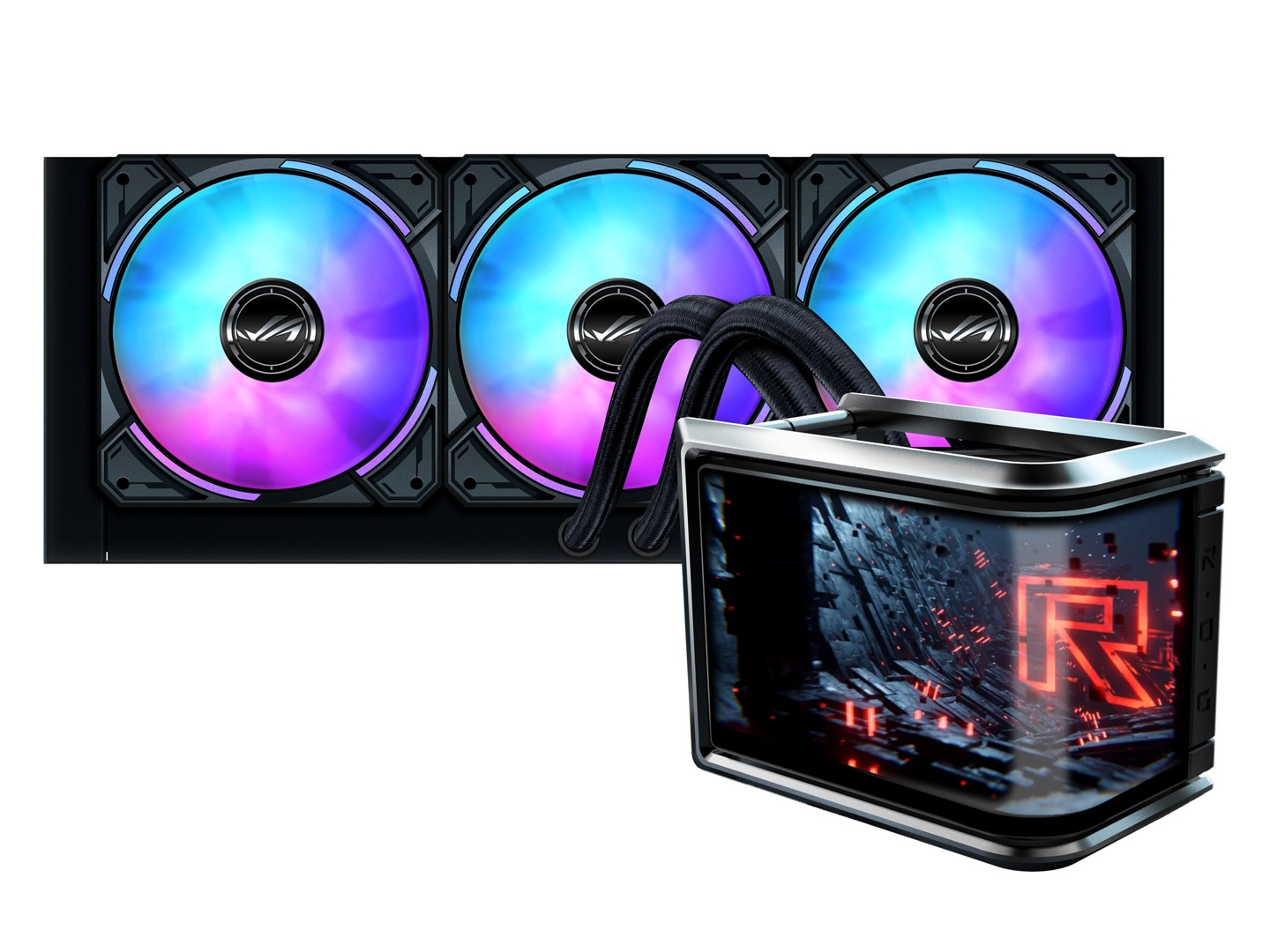 曲面屏 + 短管，华硕推出 ROG Ryuo IV SLC 360 ARGB 一体式水冷|360|ROG|华硕_新浪科技_新浪网