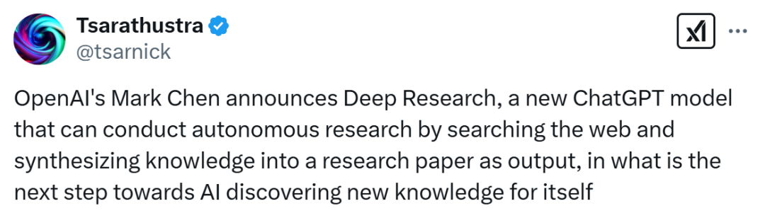 刚刚，OpenAI上线Deep Research！人类终极考试远超DeepSeek R1|智能体|推理_新浪科技_新浪网