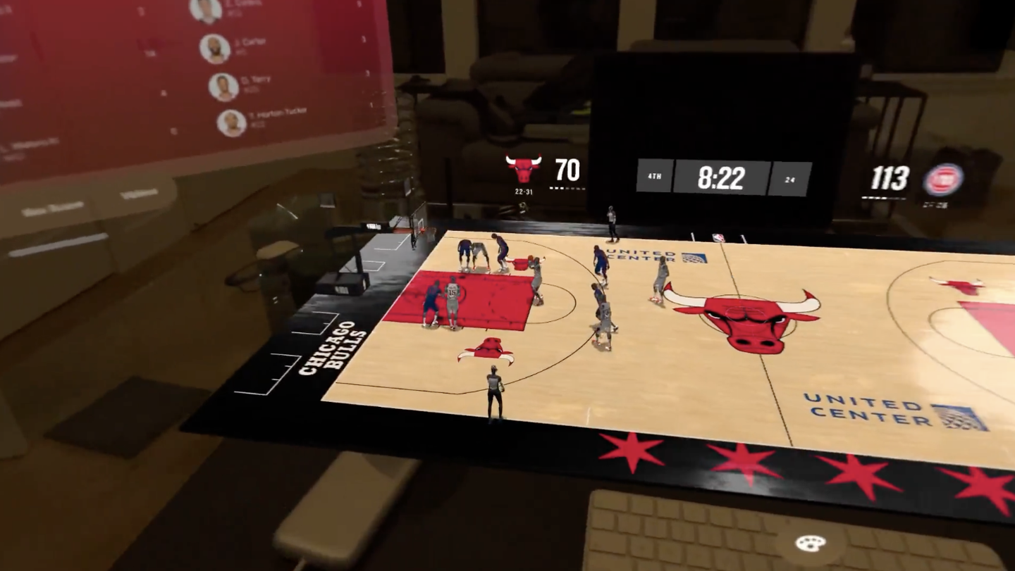 可在桌面上欣赏 3D 球赛，苹果 Vision Pro 版 NBA 官方应用获更新|3D|直播|苹果_新浪科技_新浪网