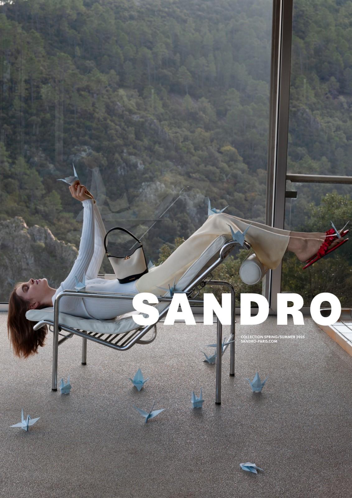 SANDRO 2025春夏系列广告大片|摄影_新浪新闻