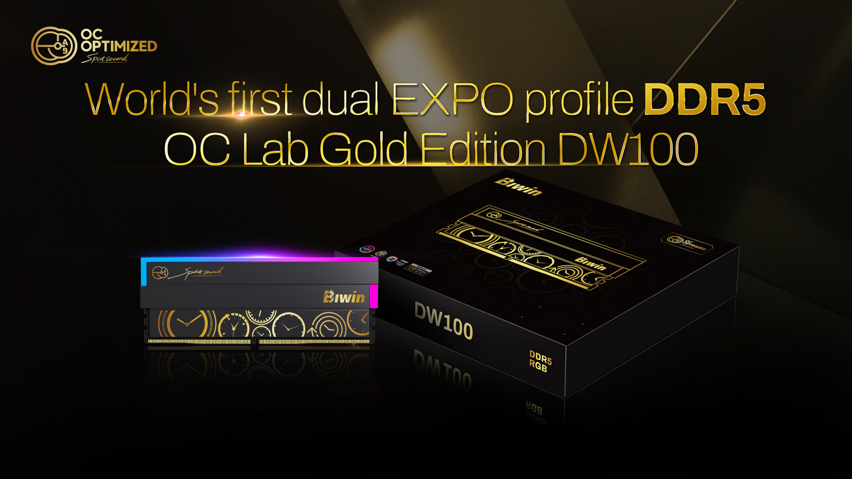 黑金外观，佰维发布世界首款双档 EXPO 配置内存条 DW100 OCLAB 联名版|佰维|联名版|IT之家_新浪科技_新浪网