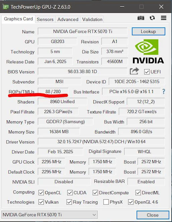 RTX 5070 Ti丢失8个ROP单元：实测跑分损失多达11％|NVIDIA_新浪科技_新浪网