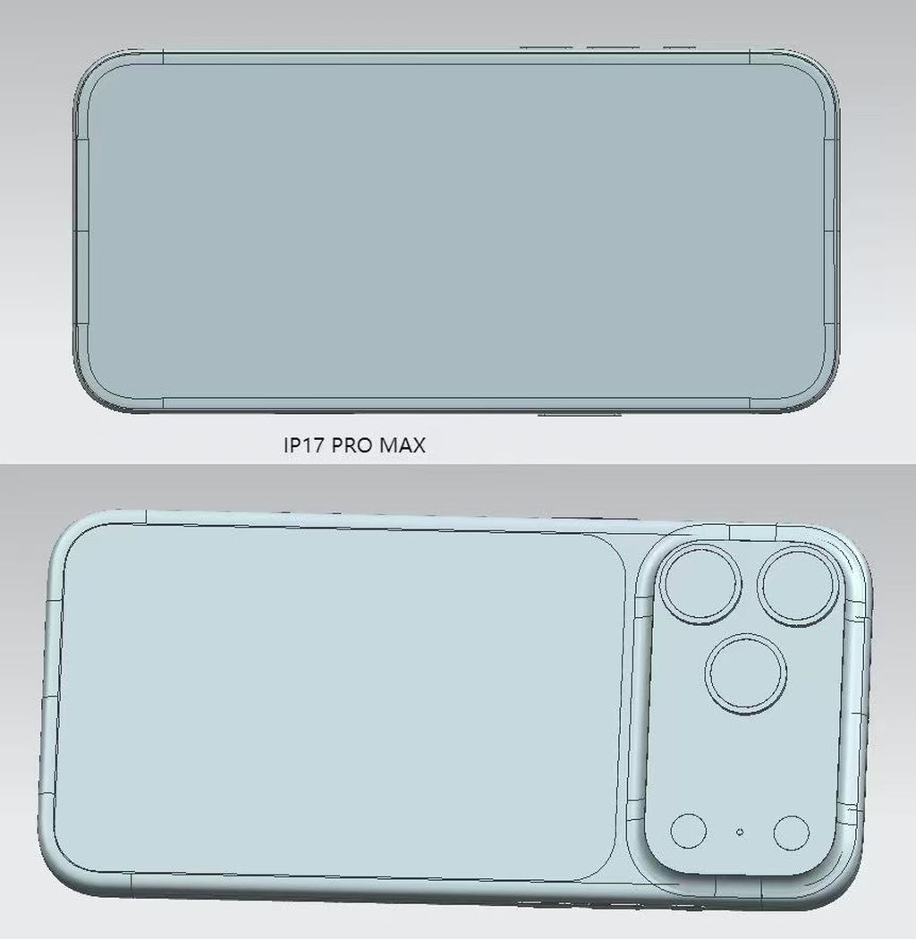 CAD 渲染苹果 iPhone 17 系列全家福：标准版沿用经典、Air 配长条跑道、Pro 为横向大矩阵|iPhone_新浪科技_新浪网