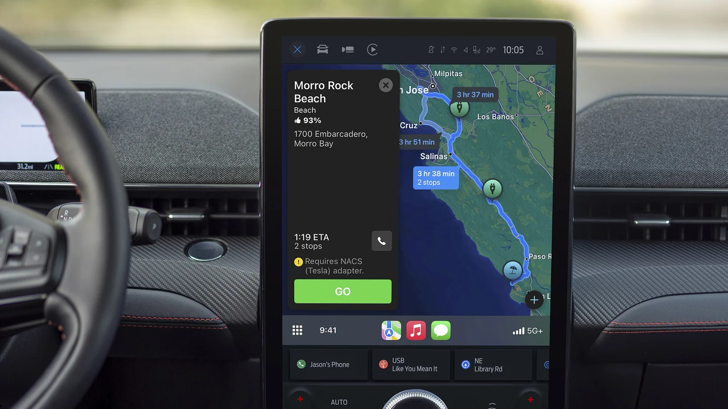 苹果地图 Apple Maps 为北美福特 CarPlay 车主更新电动汽车路线规划，首次支持特斯拉超充站导航|苹果|电动|福特_新浪科技_新浪网