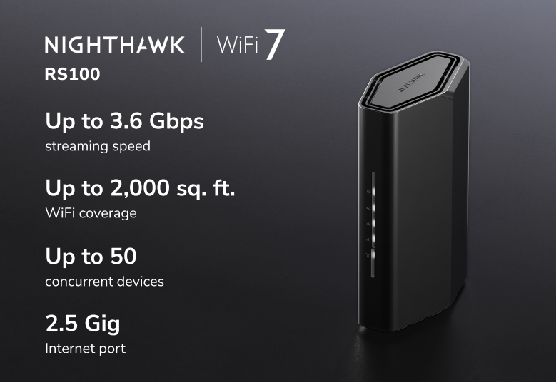 网件 Netgear 推出无线路由器夜鹰 Nighthawk RS100：立式设计，BE3600 规格|设计|路由器|网件_新浪科技_新浪网