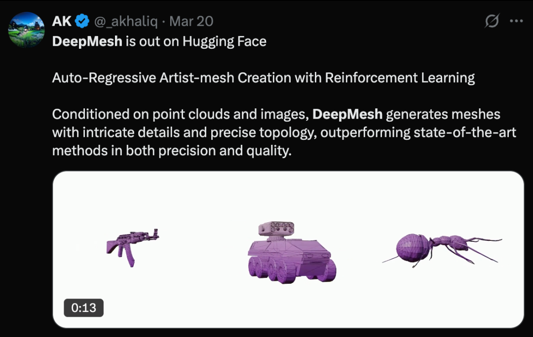 清华朱军团队 | 从点云到高保真三维网格：DeepMesh突破自回归生成瓶颈|清华大学|3D|朱军_新浪科技_新浪网