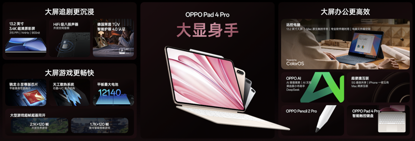 OPPO Pad 4 Pro發佈：旗艦平板標杆之作 ，售價3299元起 - 新浪香港