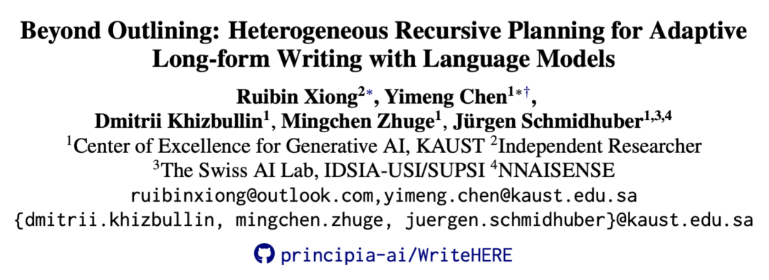百页专业报告一次直出！Jürgen团队开源框架WriteHERE，重塑AI写作天花板|推理|AI|递归_新浪科技_新浪网