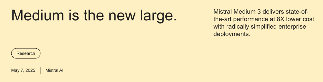 時隔兩月，Mistral AI終於上新Medium 3，近期還有「One more thing」 - 新浪香港