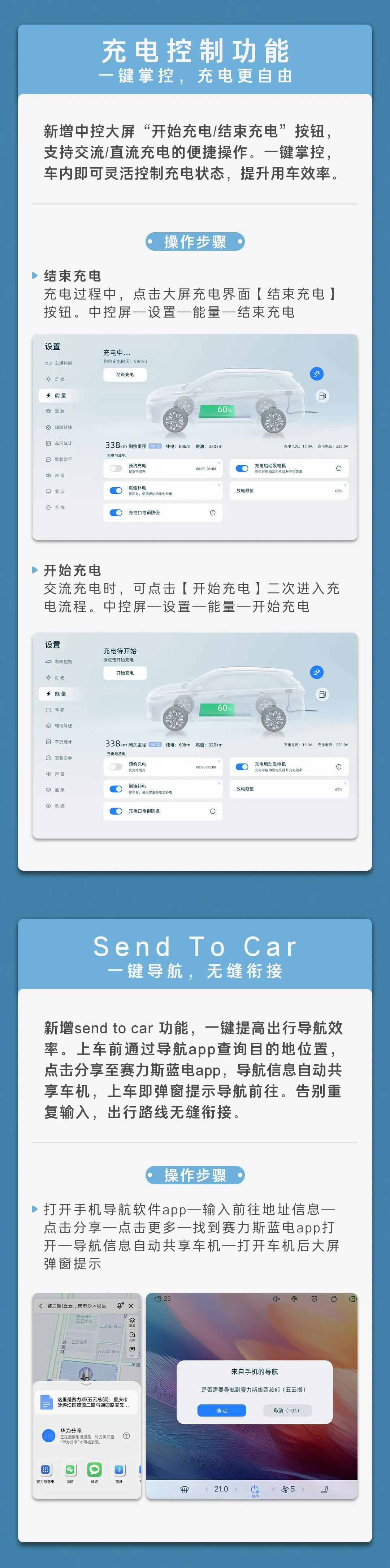 赛力斯蓝电 E5 PLUS 汽车获 OTA 升级，新增智能上下电、Carlink 手机互联等功能_新浪科技_新浪网