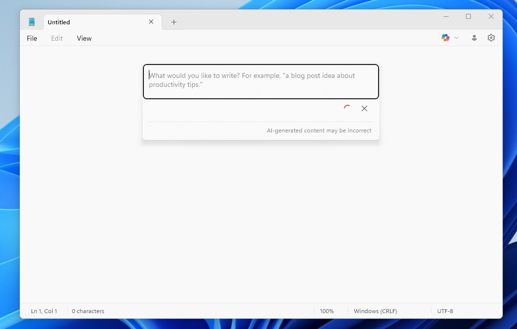 初探微软 Win11 系统 Write 功能，记事本变身 AI 写手|AI|Win11|微软_新浪科技_新浪网