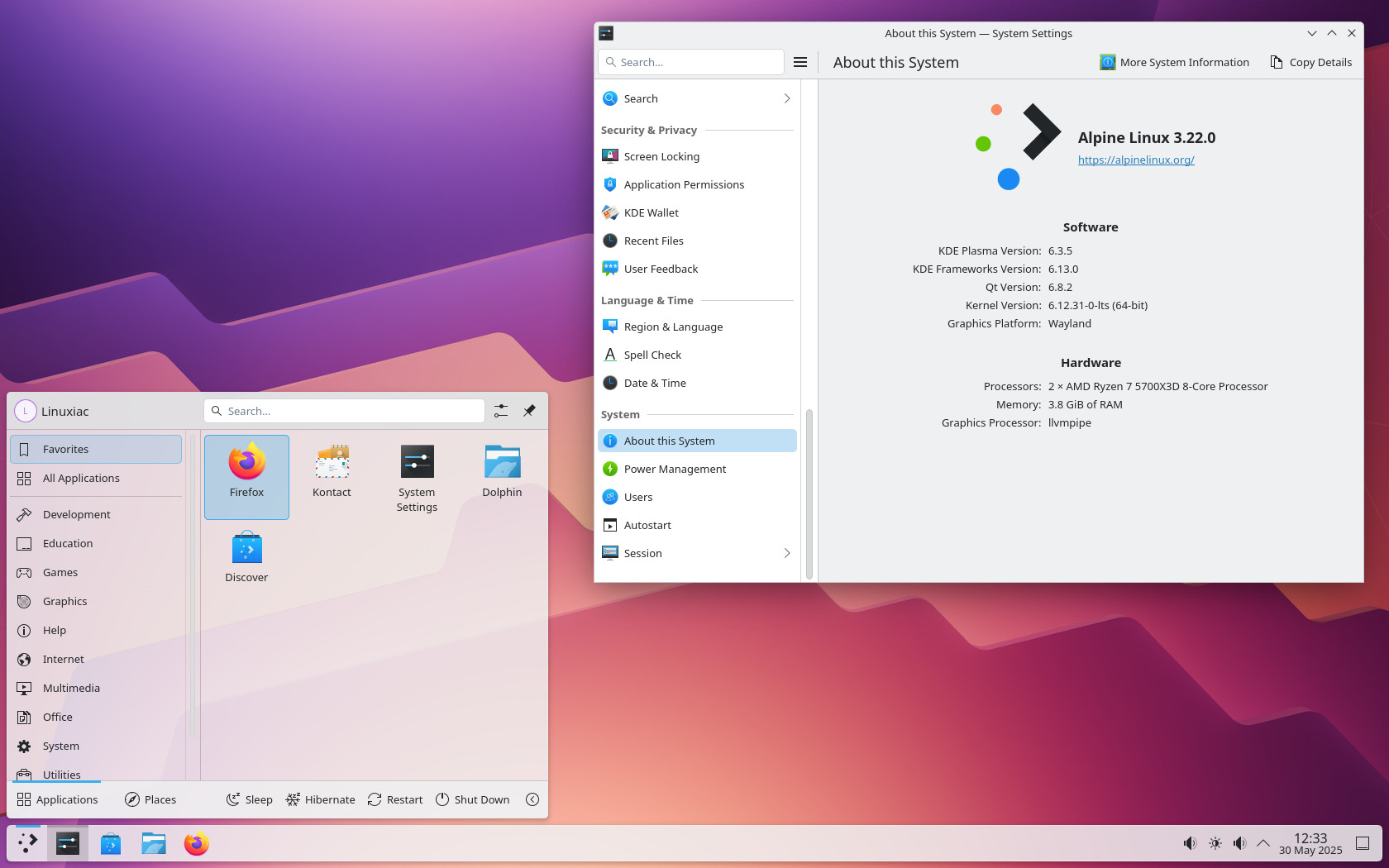 Alpine Linux 3.22 发布：推进 /usr-merge 项目，移除 KDE Plasma X11 会话|Alpine|linux ...