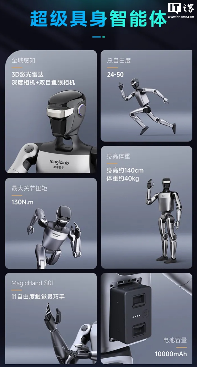 魔法原子推出高动态双足人形机器人 MagicBot Z1，最高 50 自由度|IT之家_新浪科技_新浪网