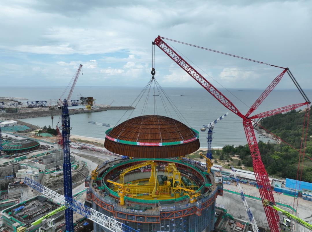 中广核广东陆丰核电项目6号机组完成穹顶吊装|中广核_新浪财经_新浪网
