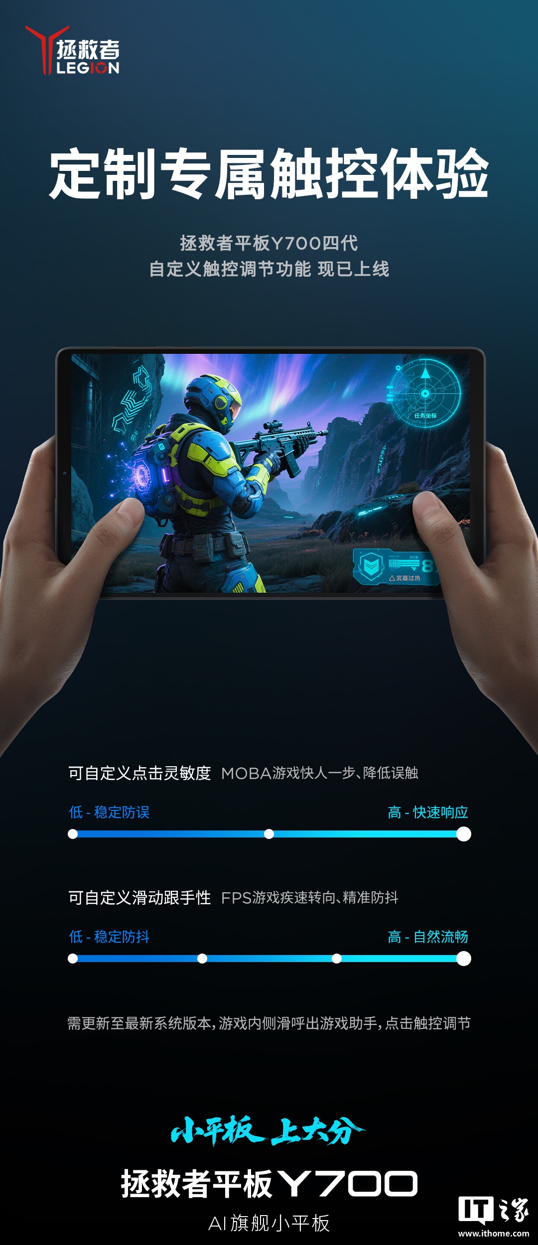 联想拯救者平板 Y700 四代「自定义触控调节功能」上线，支持点击灵敏度、滑动跟手性自定义|华为平板|联想拯救者|拯救者_新浪科技_新浪网