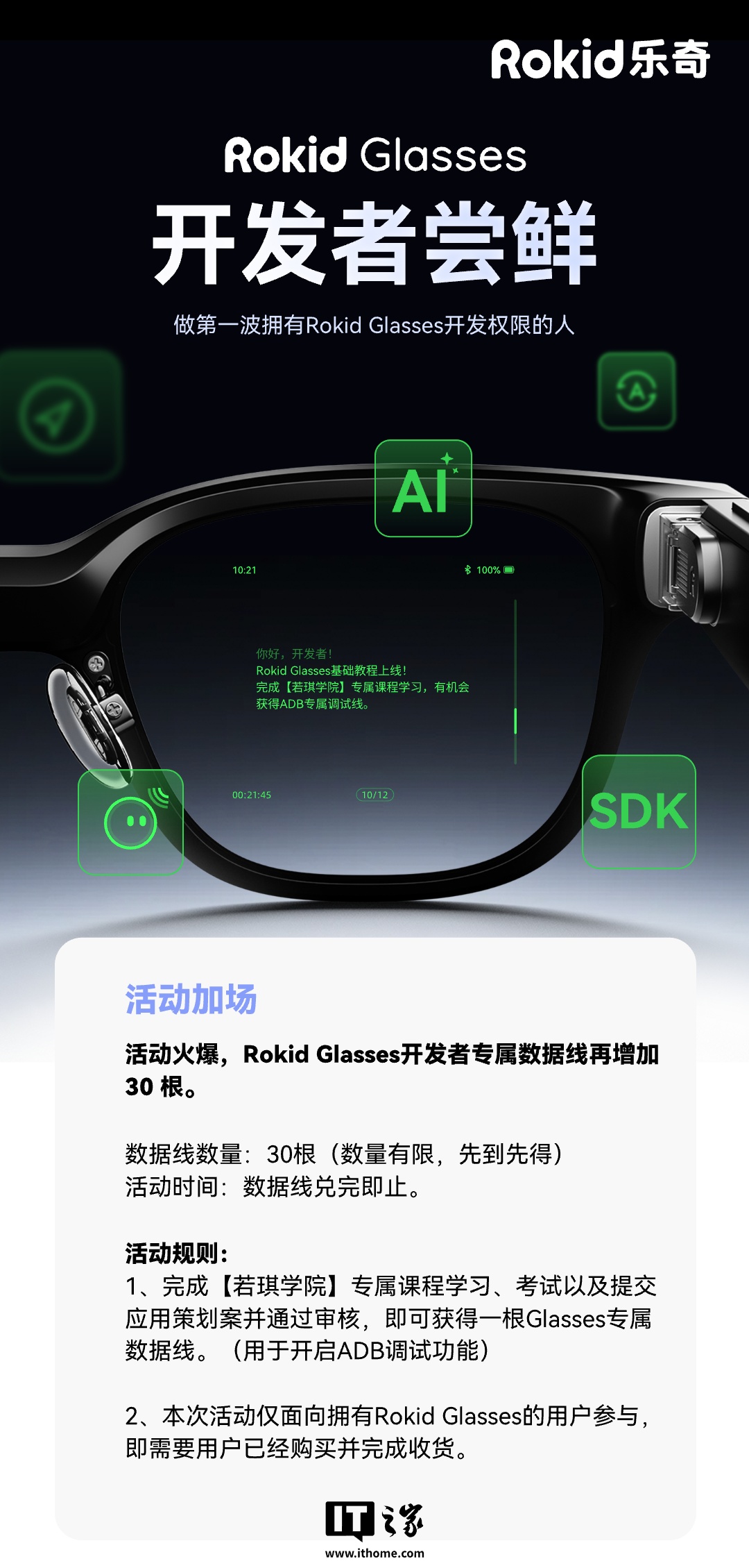 Rokid Glasses SDK 正式上线开放平台，首次开放面向 AR 智能眼镜的完整开发工具链|Rokid|sdk|AR_新浪科技_新浪网