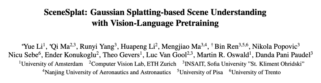SceneSplat: 基于3DGS的场景理解和视觉语言预训练，让3D高斯「听懂人话」的一跃|3D_新浪财经_新浪网