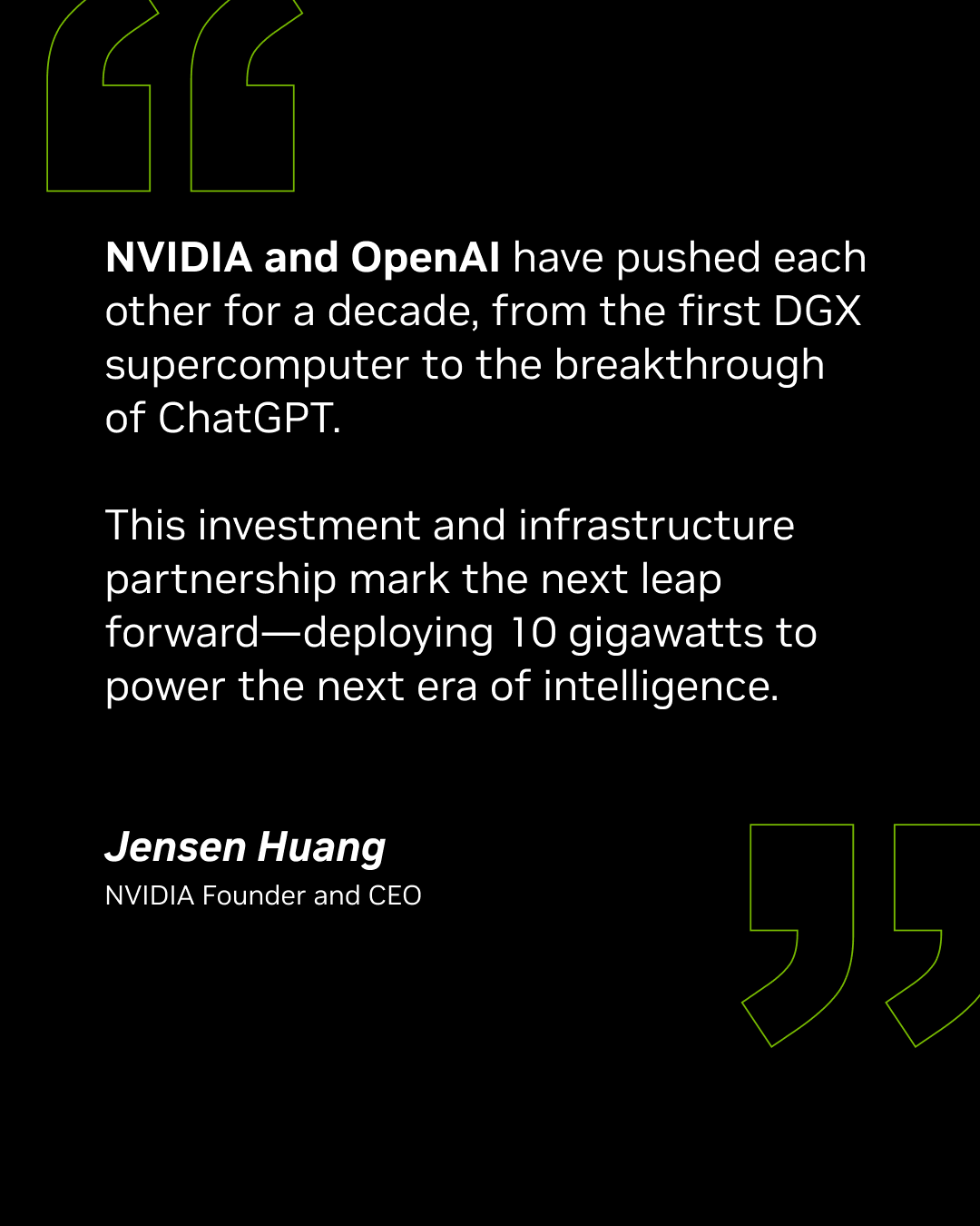 英伟达最大手笔投资承诺：豪掷千亿美元助 OpenAI 打造 10GW 数据中心，首阶段预计 2026 下半年落地|英伟达|美元|AI_新浪科技_新浪网