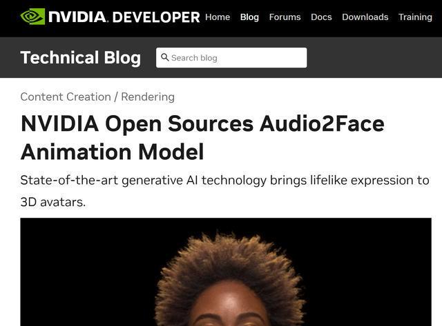 英伟达开源Audio2Face模型，可用于AI 实时生成面部动画|英伟达|面部|动画_新浪新闻