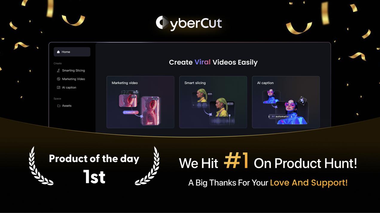 快手 StreamLake 发布 AI 视频生产力工具 CyberCut AI，斩获 Product Hunt 日榜冠军|AI_新浪财经_新浪网