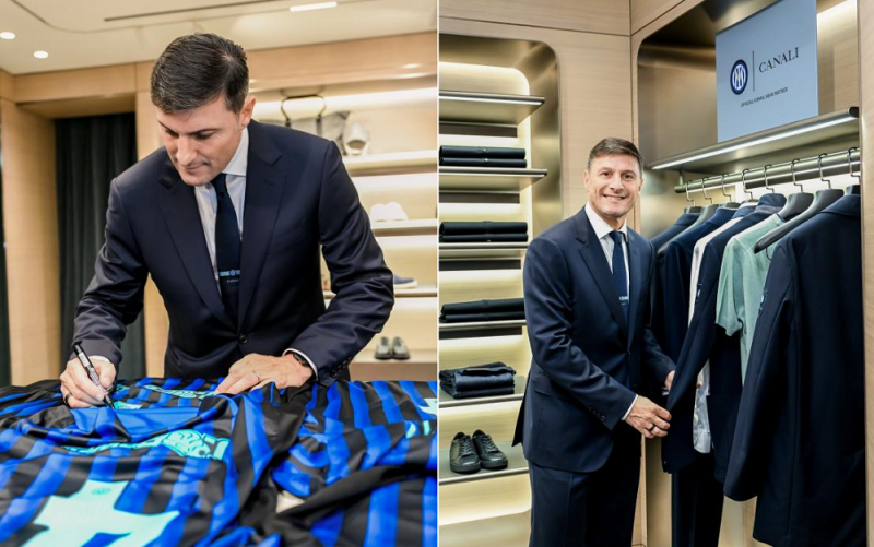 CANALI 携手传奇巨星萨内蒂发布2025秋冬国际米兰足球俱乐部限定服装系列_手机新浪网