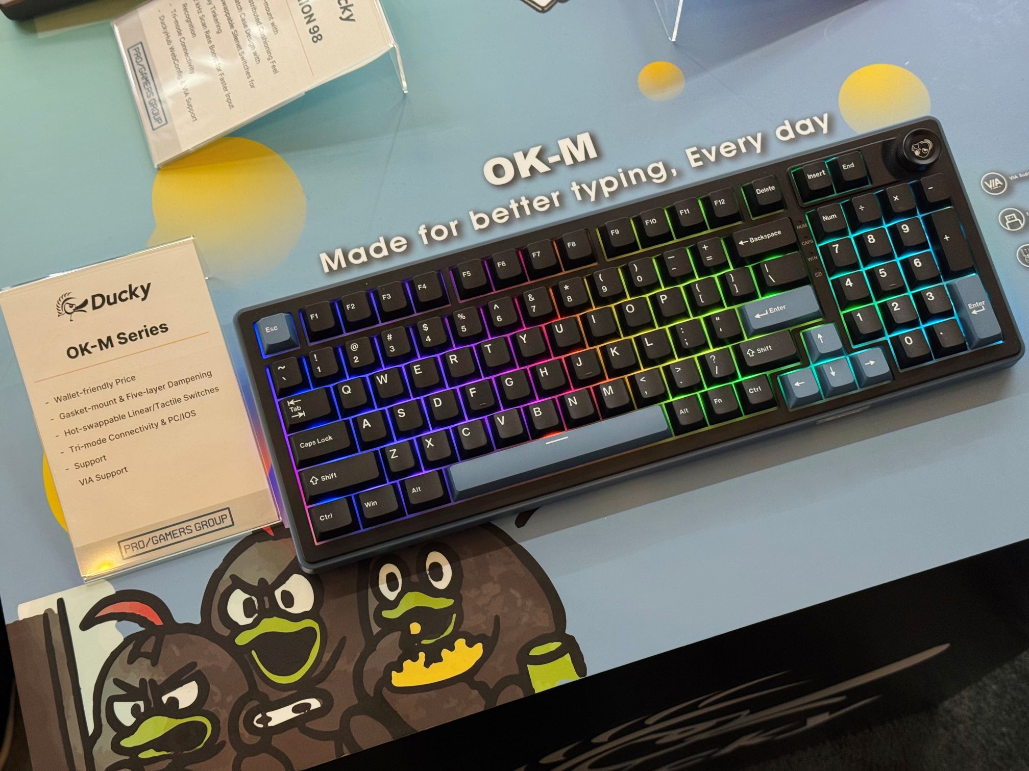 Ducky 吉利鸭 CES 2026 展出键盘新品 OK-M、Strata 98/75、CUSHION 98|键盘新品|IT之家_新浪科技_新浪网