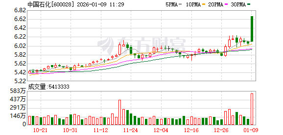 中国石化成交额创2024年10月9日以来新高|中国石化_新浪财经_新浪网