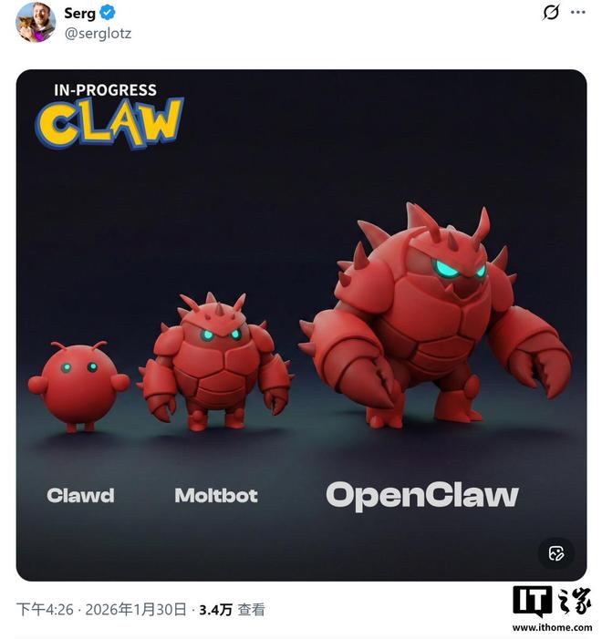 数小时两度改名：爆火AI助手Clawdbot变身OpenClaw|it之家|智能体|Claude|ChatGPT|模型_新浪新闻