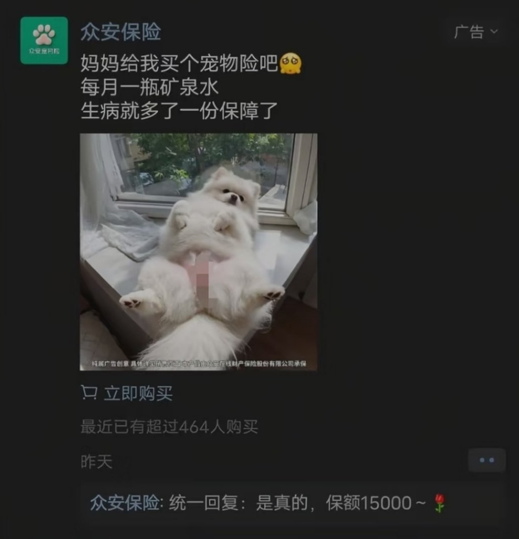 宠物险“擦边”营销，众安保险人宠不分？|众安保险_新浪财经_新浪网