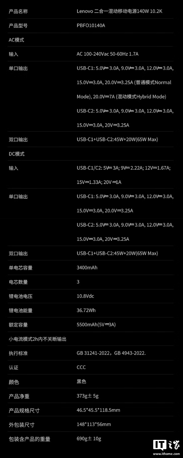 联想推出锋行者 140W 带屏二合一 10200mAh 移动电源：支持作为充电头使用、2C 设计，409 元_新浪科技_新浪网