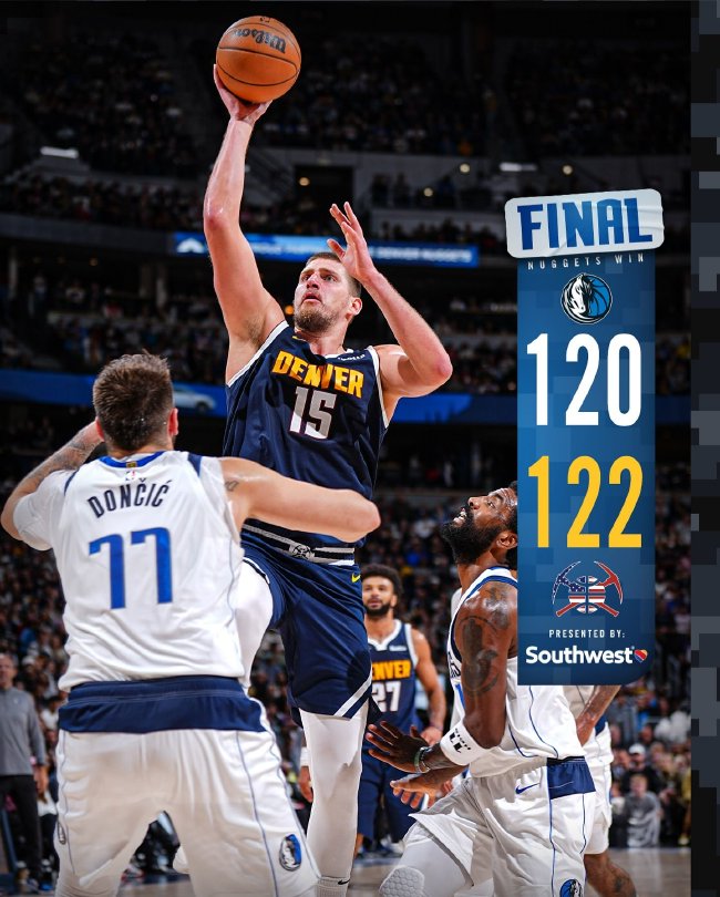 约基奇37+18+15掘金险胜独行侠 76人终结5连败_NBA_新浪竞技风暴_新浪网