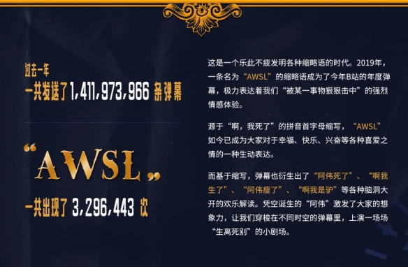 B站年度弹幕公布 用“AWSL”表达直击心灵的喜爱！_新浪游戏_手机新浪网