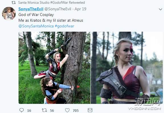 国外姐妹性转Cos《战神4》奎爷父子 圣莫妮卡大赞_新浪游戏_手机新浪网