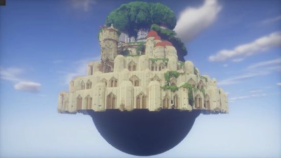 玩家用四年在《我的世界》还原天空之城 然后把它炸了_电视游戏-新闻_新浪游戏_新浪网
