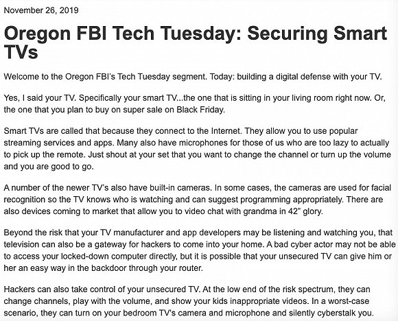 你的智能电视也在"看"你？FBI:防黑客这有几招很关键|智能电视|黑客|FBI_新浪科技_新浪网