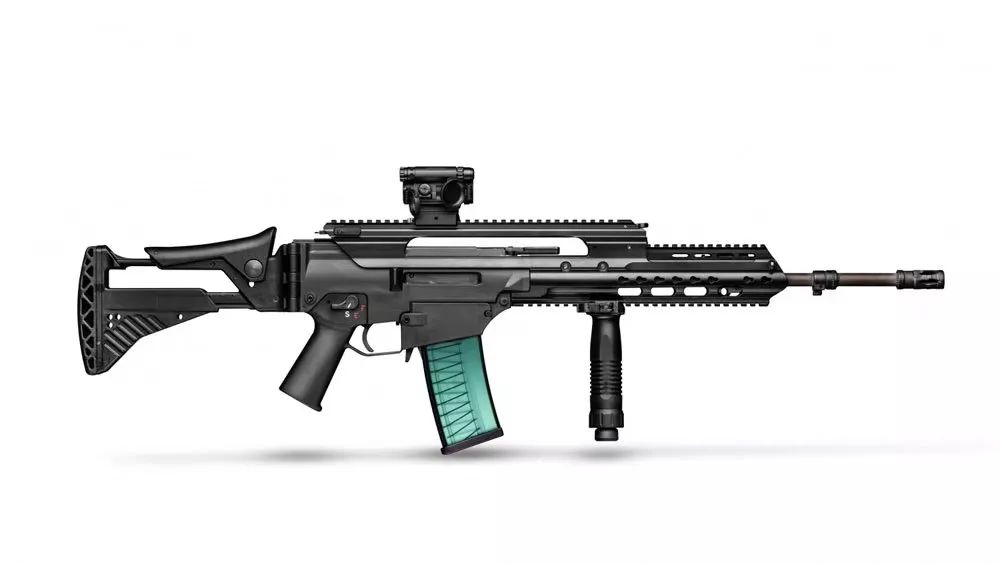 看看世界顶尖步枪的广告照片，德国HK公司的魔改G36、HK417｜老照片|步枪|德国|广告_新浪新闻