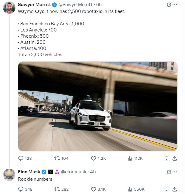 Waymo已部署2500辆自动驾驶出租车，马斯克称这只是“菜_7x24小时财经新闻_新浪网